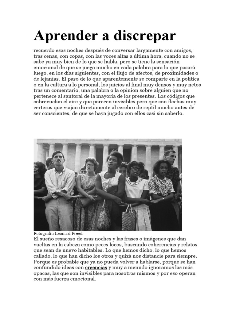 Aprender A Discrepar | PDF | Diseño inteligente | Teoría de la ...