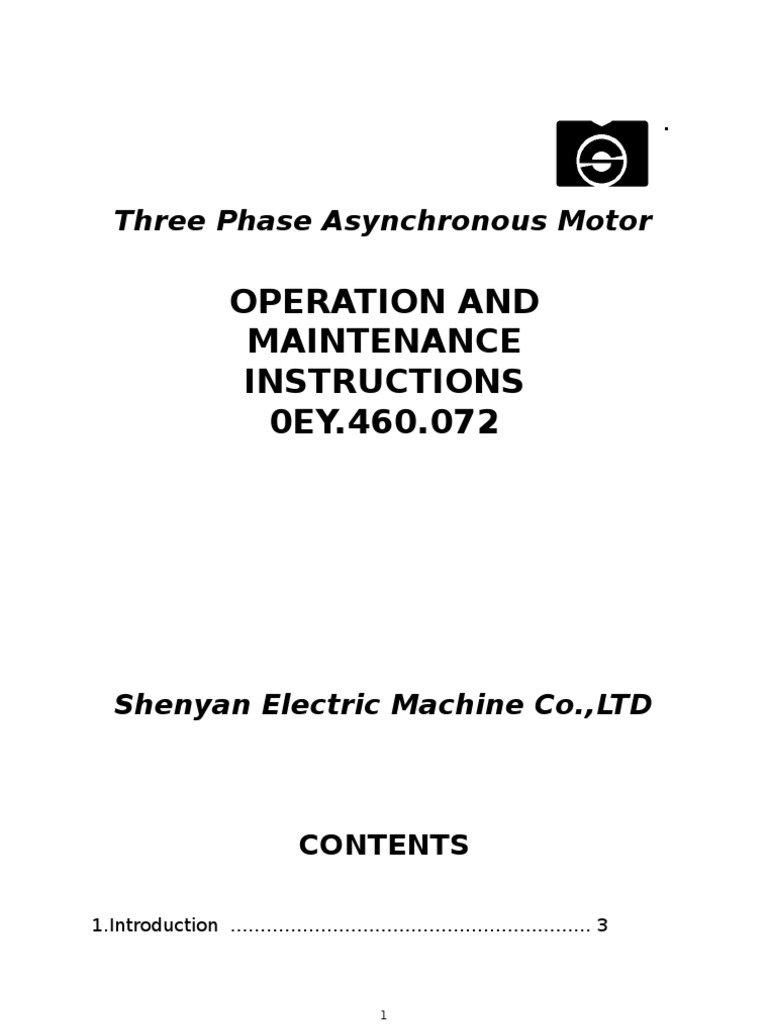 Three Phase A Synchronous Motor | PDF | Electric Motor | Bearing ...