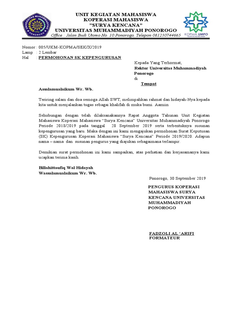 Surat SK | PDF