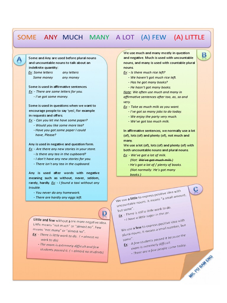Quantifiers Schede | PDF | Plural | Noun