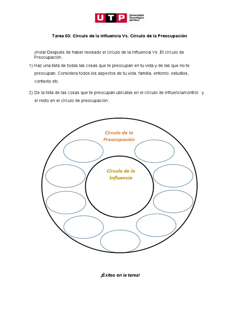 Círculos de Influencia y Preocupación | PDF | Science | Ciencia y ...