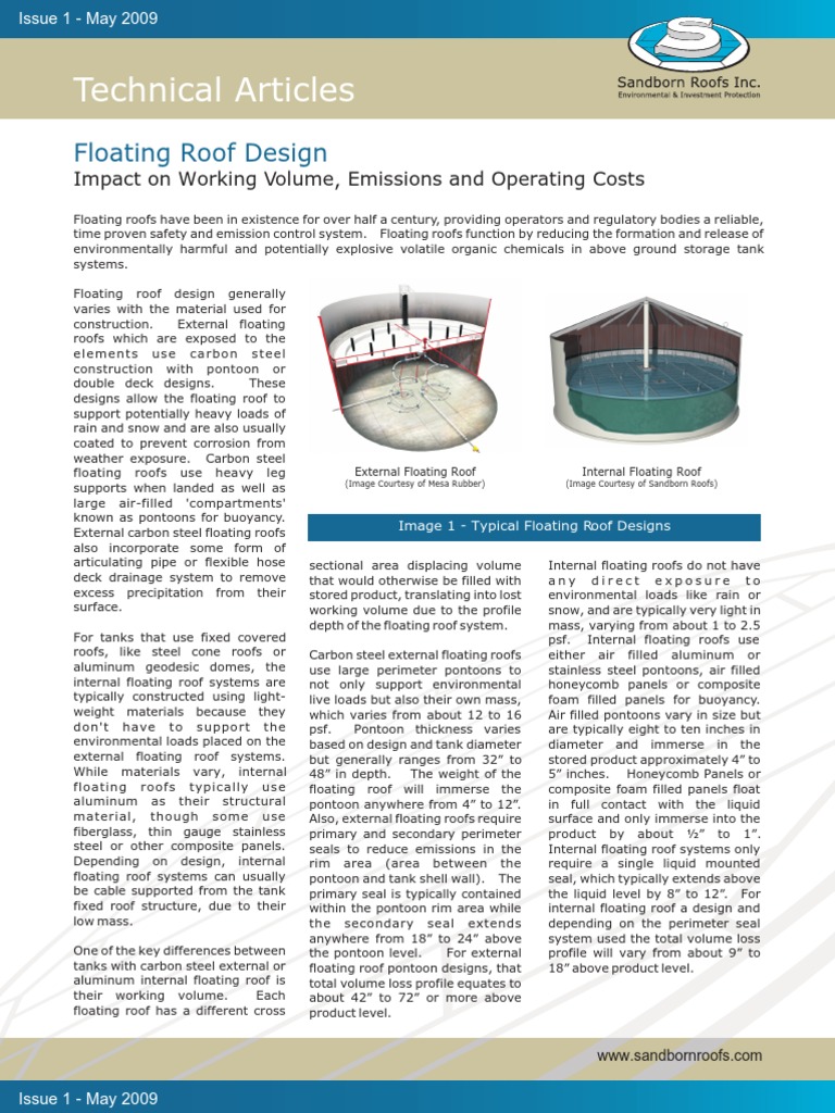 Article Floating Roof Design Volume Emissions Maintenance | PDF ...