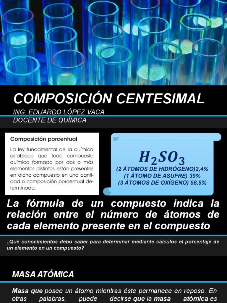 Composición Centesimal | PDF | Compuestos químicos | Elementos químicos