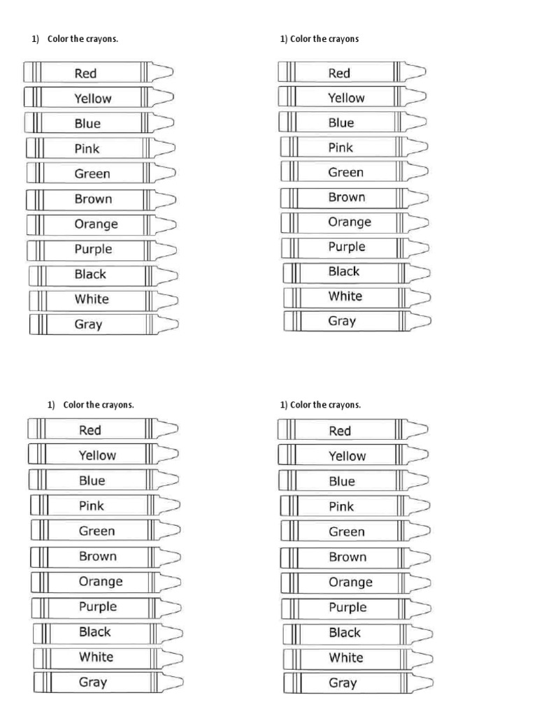 Color The Crayons - Beginners | PDF