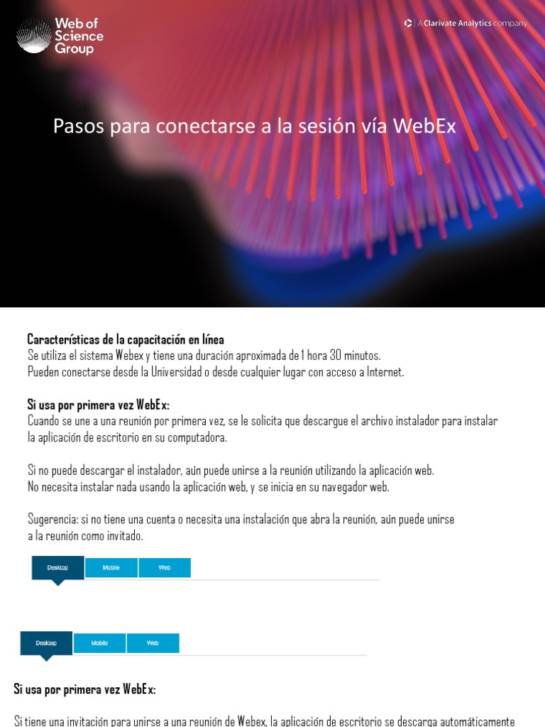 Como Usar WebEx PDF | Descargar gratis PDF | Auriculares | Micrófono