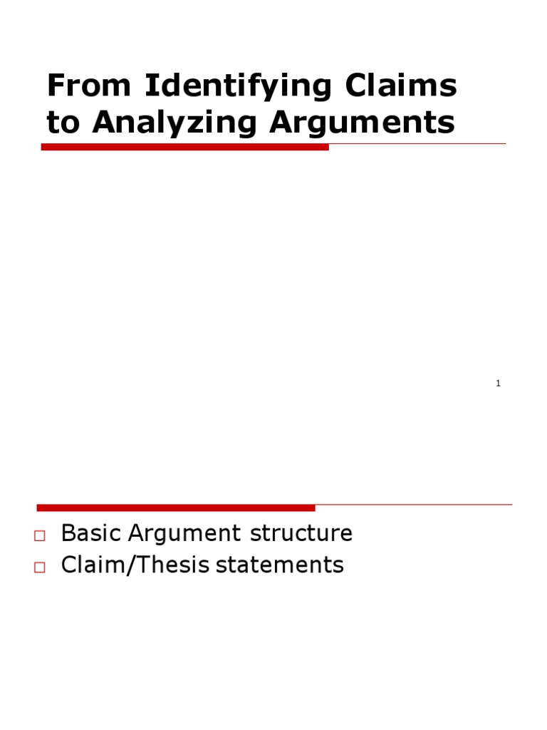 From Identifying Claims To Analyzing Arguments | PDF | Text Messaging | Doughnut