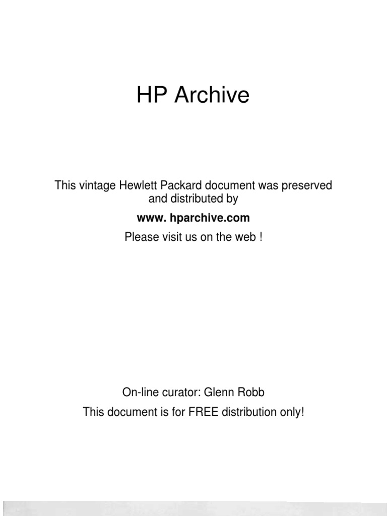 Manual HP 608D - Signal Generator | PDF | Amplifier | Electronic ...