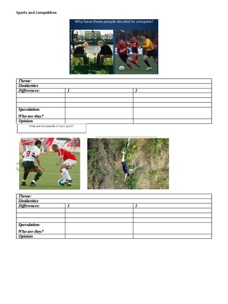 Theme: Similarities Differences: 1 2: Sports and Competition | PDF