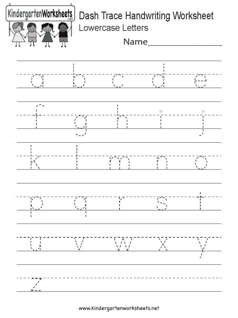 Abcde Fghij Klmno PQRST U Vwxy: Dash Trace Handwriting Worksheet | PDF
