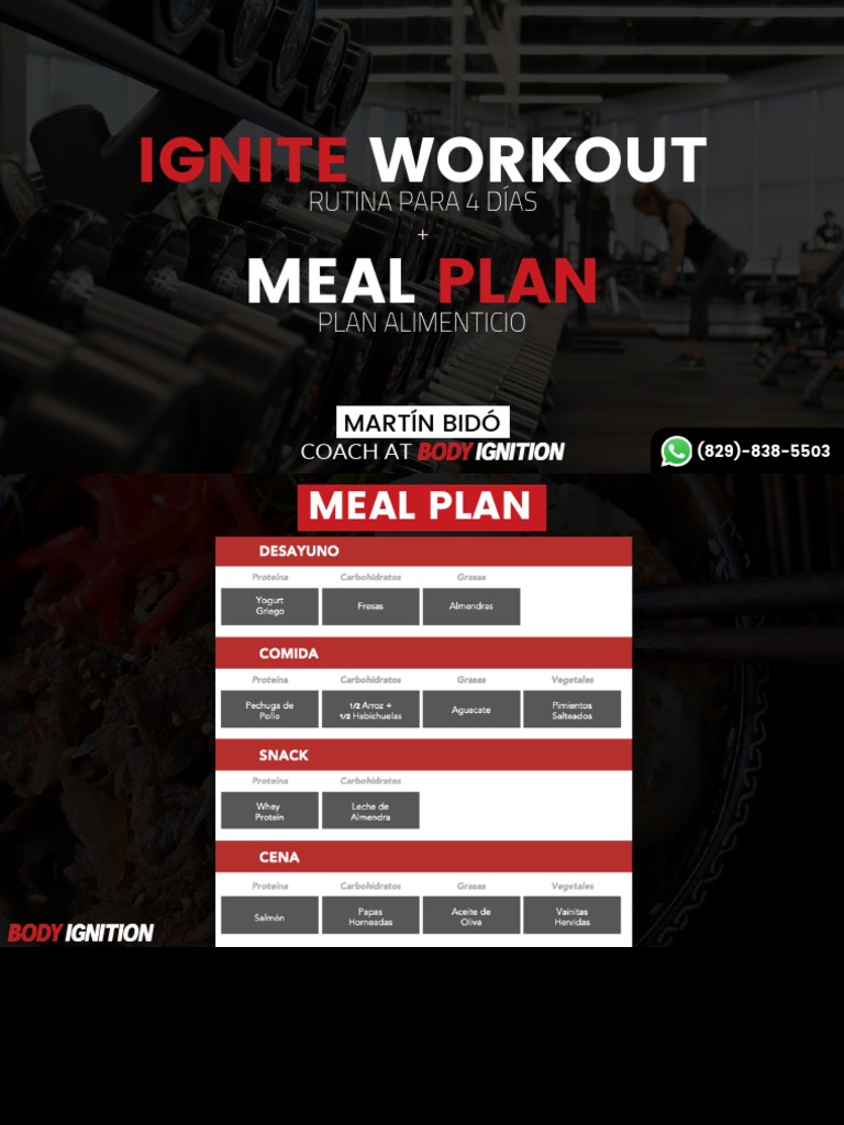 Ignite Plan: Workout Meal | Download Free PDF | Physical Fitness ...