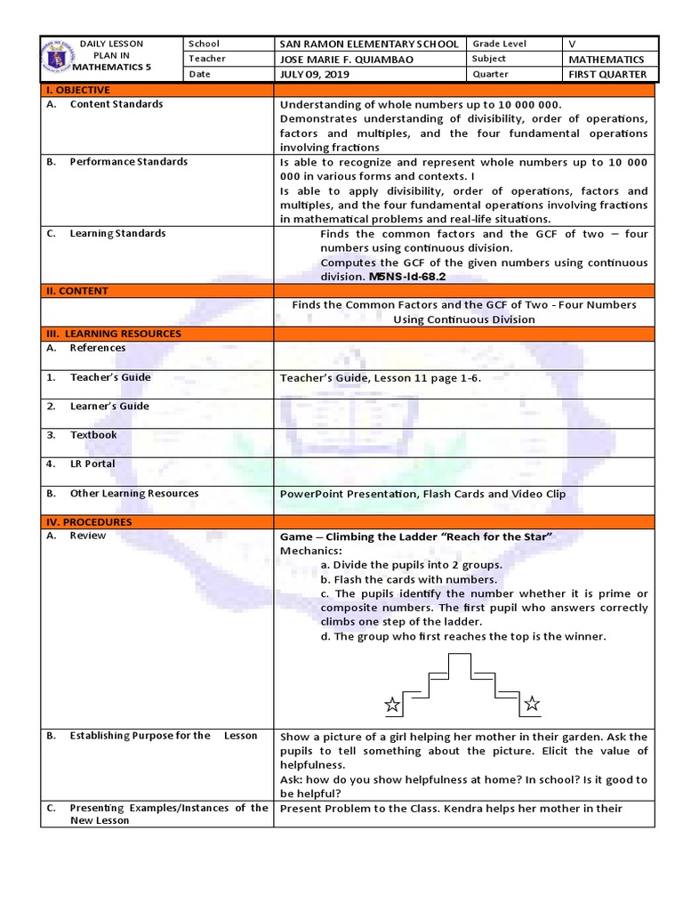 Finds The Common Factors and The GCF of Two - Four Numbers Using ...