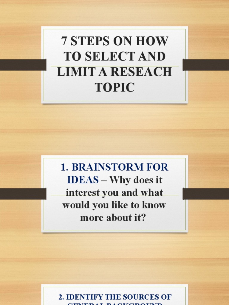 7 Steps On How To Select and Limit | PDF