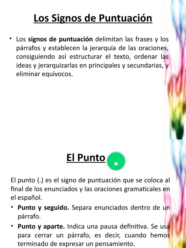 Los Signos de Puntuación | PDF | Puntuación | Coma
