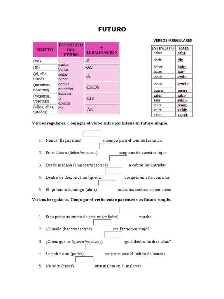 13.futuro Regulares e Irregulares | PDF