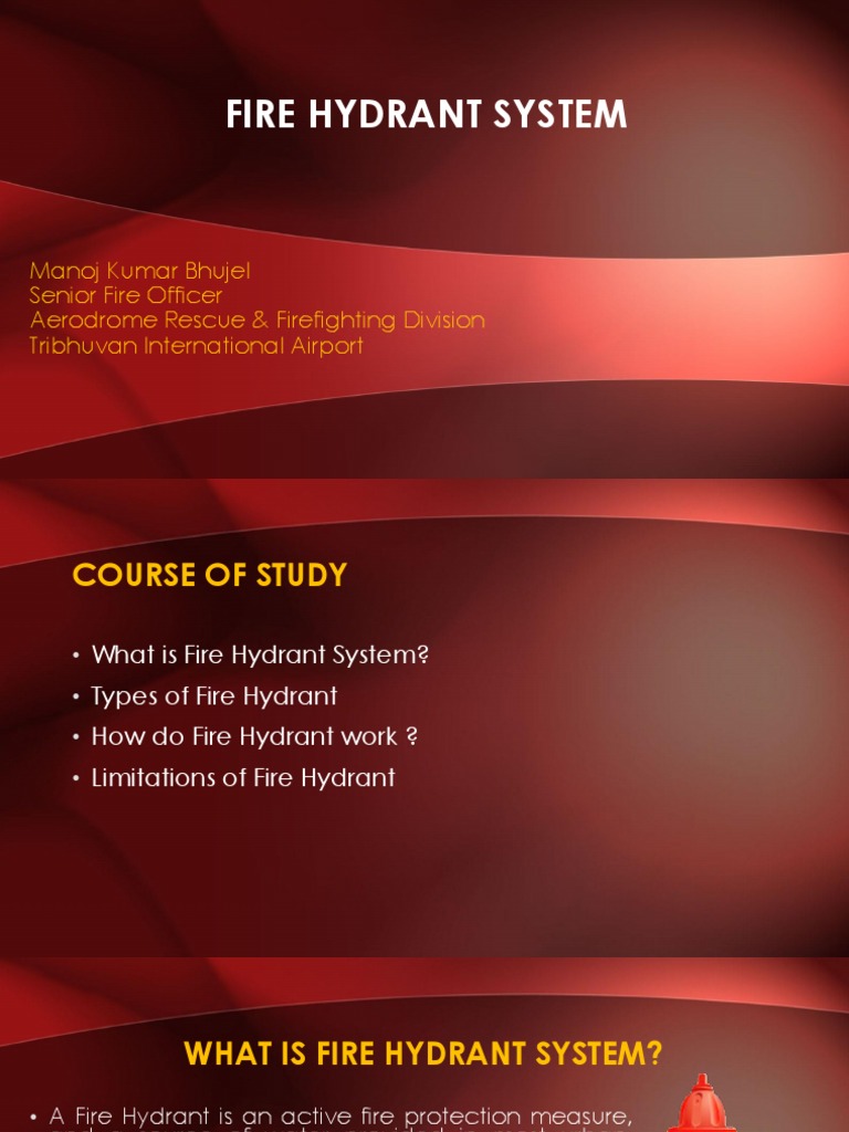 Fire Hydrant System | PDF | Valve | Hydraulics