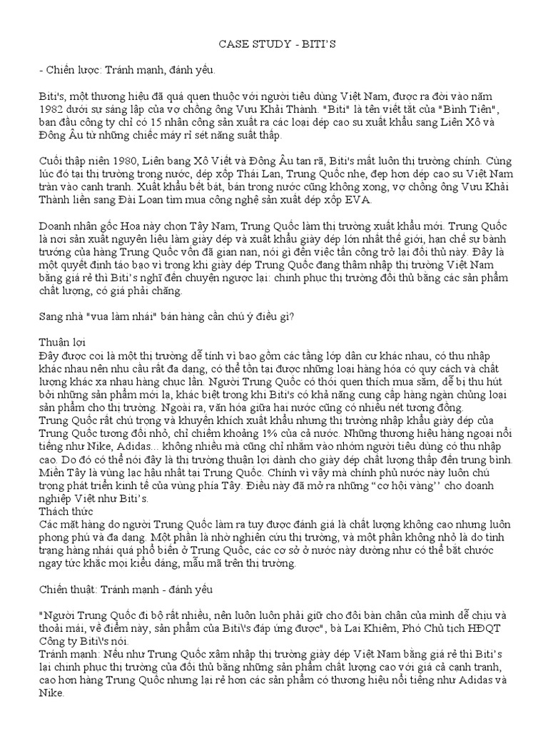 Case Study6-Bitis | PDF