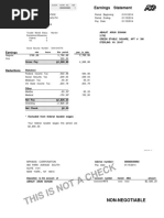 Adp Pay Stub Template | PDF | Social Security (United States) | Payroll