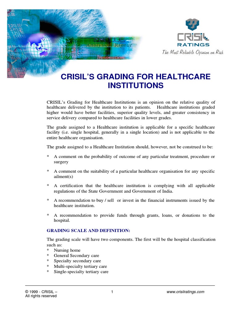 Crisil'S Grading For Healthcare Institutions: CRISIL GVC Rating ...