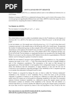 ANOVA Cheat Sheet | PDF | Analysis Of Variance | Errors And Residuals