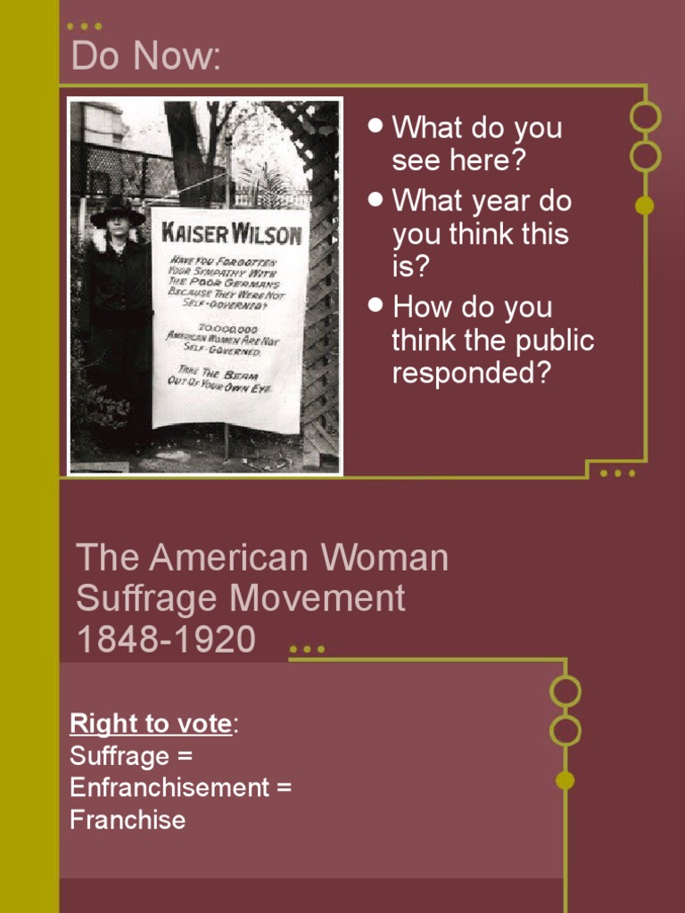 American Woman Suffrage Movement Overview | PDF | Human Rights ...