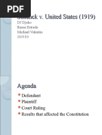 Schenck v. U.S. and Free Speech Limits | PDF | Patriot Act | Politics ...