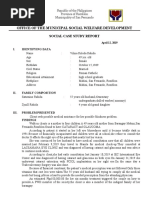 Social Work Case Study Sample | PDF | Health Sciences | Health Care