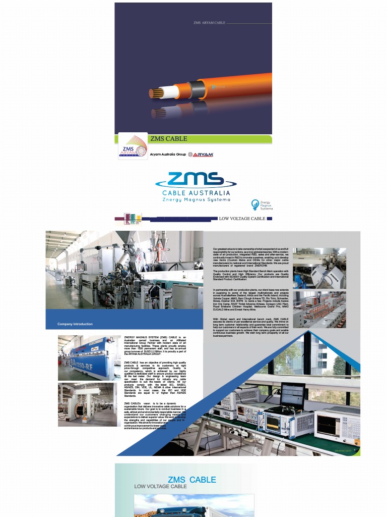 ZMS CABLE LV CAT Ver 2017 PDF | PDF | Insulator (Electricity) | Wire