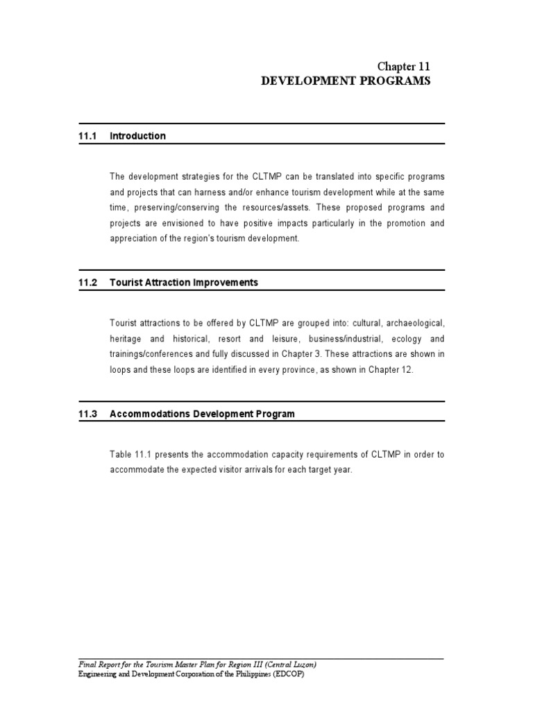 Development Programs | PDF | Tourism | Waste Management