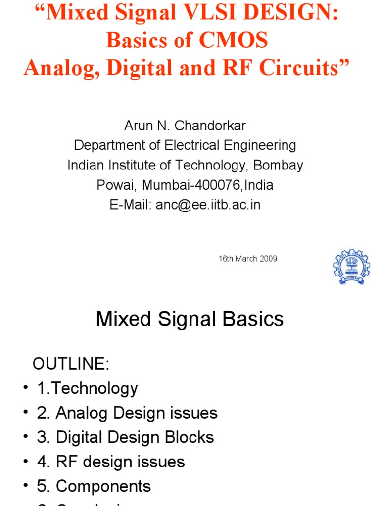IEP Goa 2 Basics of CMOS Mixed Signal 2009 | PDF | Mixed Signal ...