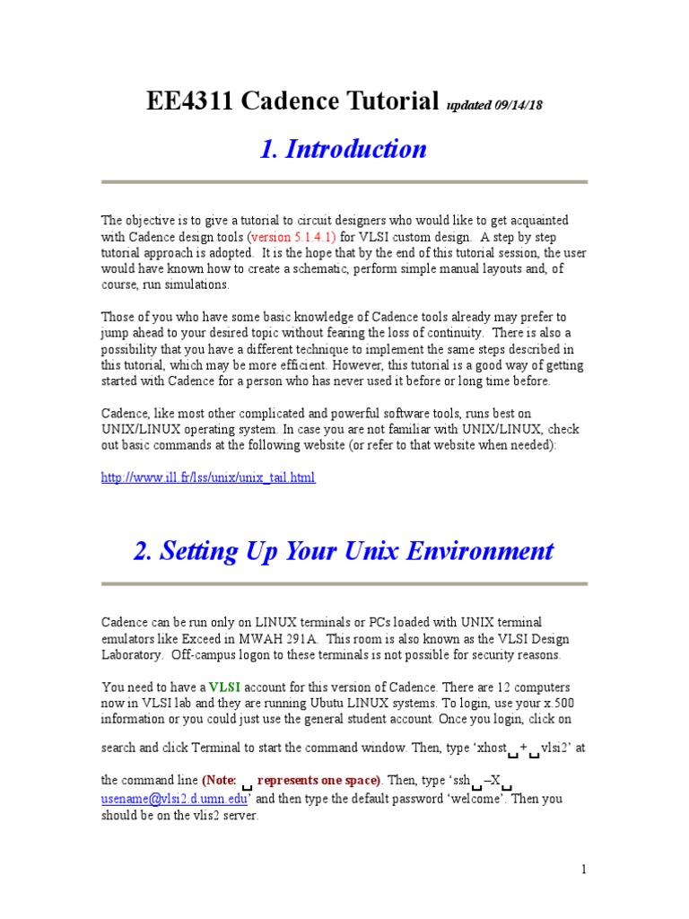 EE4311 Cadence Tutorial: Version 5.1.4.1) | PDF | Mosfet | Icon (Computing)
