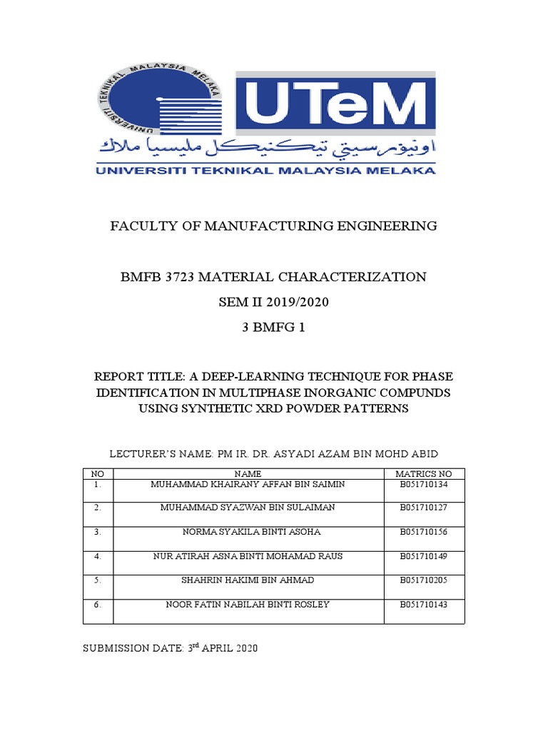 Lab Report - XRD | PDF | X Ray Crystallography | Scientific Method