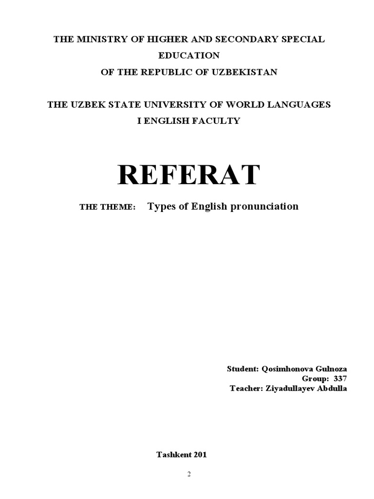 Types of English Pronunciation | PDF | English Language | Vowel