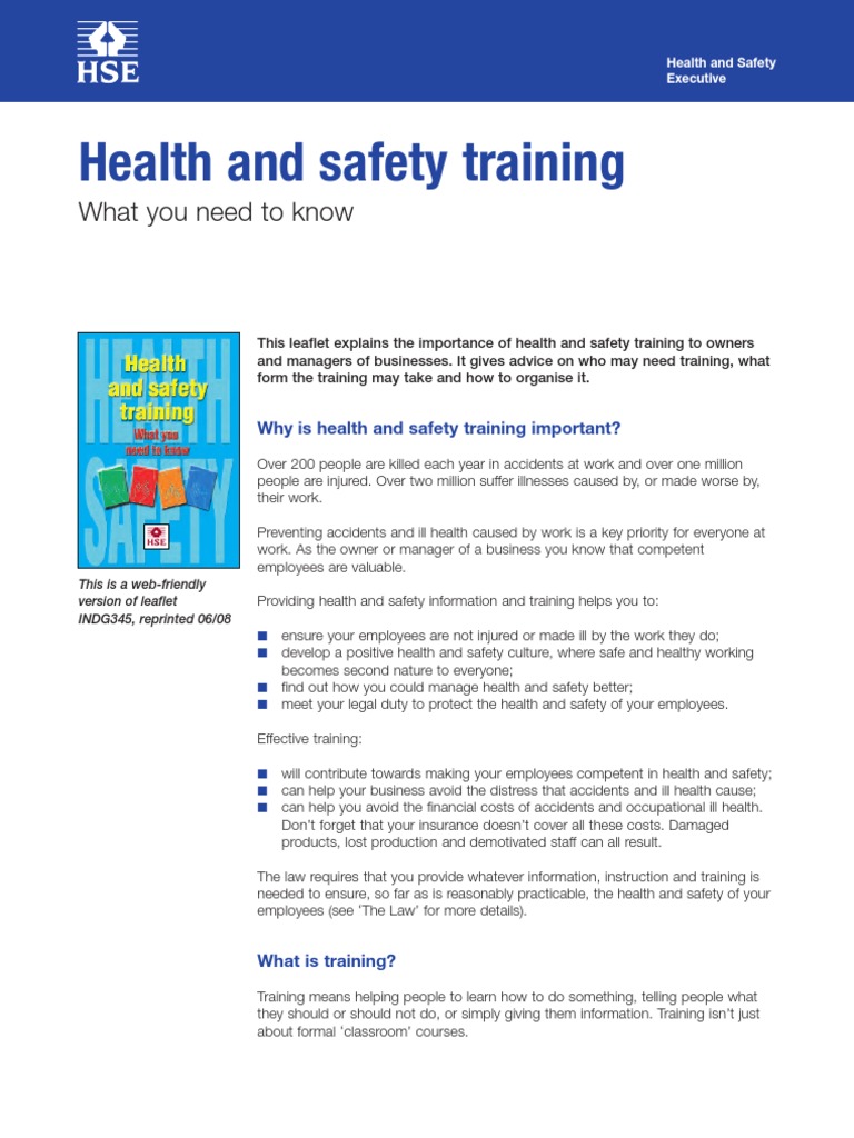 Training HSE | Occupational Safety And Health | Employment