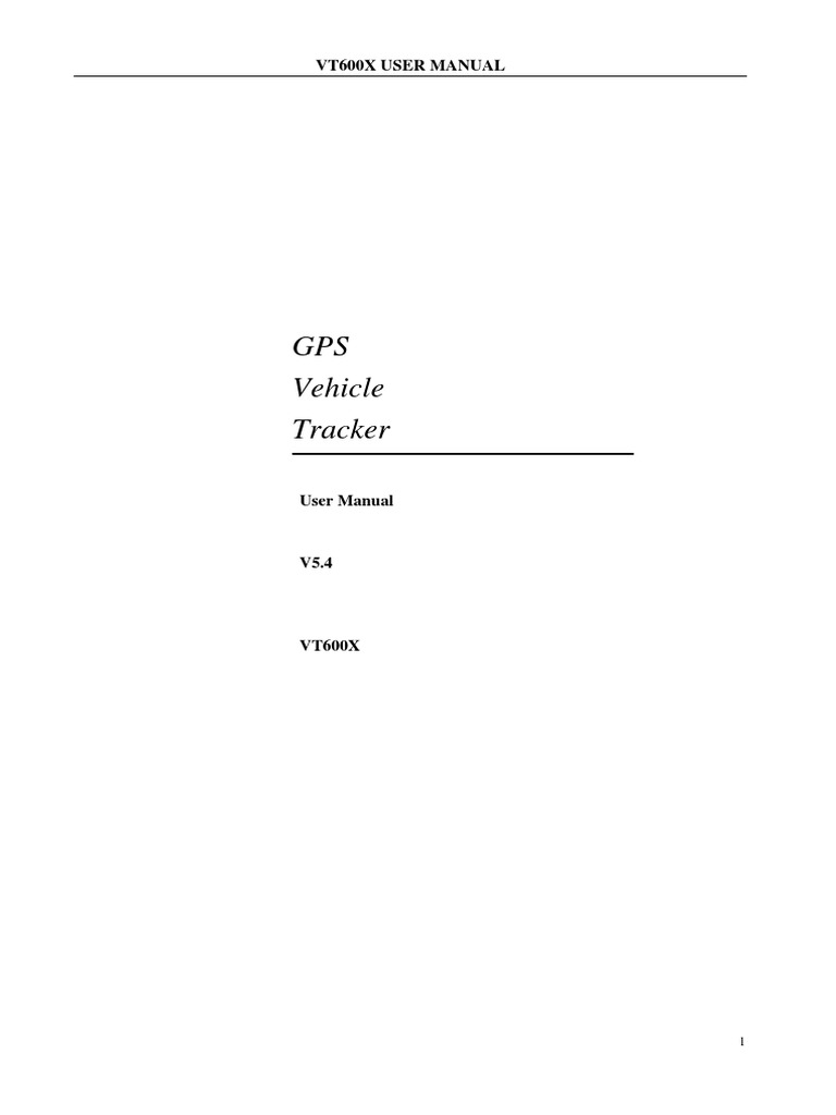 VT600X GPS Vehicle Tracker Manual | PDF | General Packet Radio Service ...
