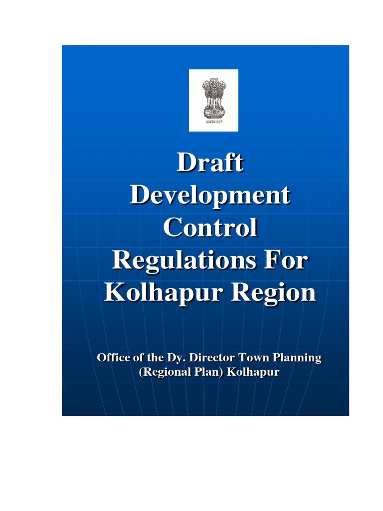 Kolhapur Development Control Regulations | PDF | Building | Retail