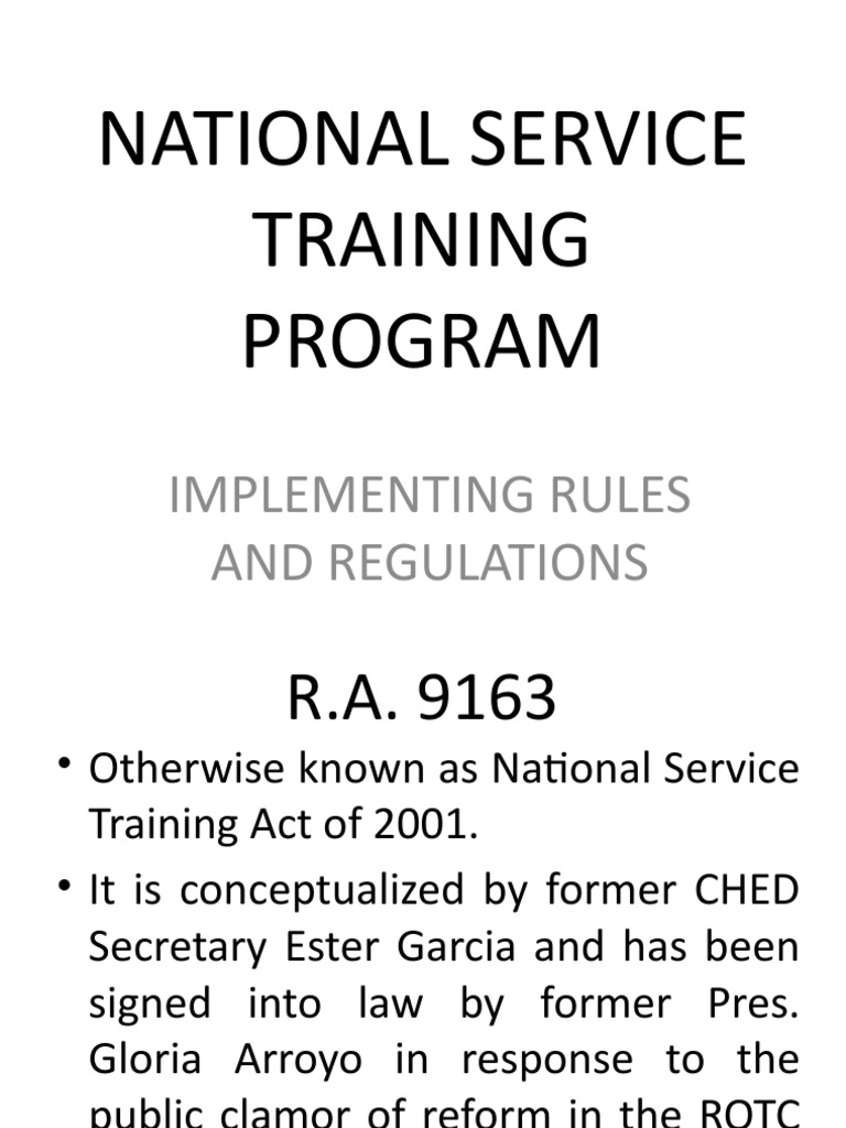 RA 9163 1st Lecture NSTP | PDF | Government | Learning