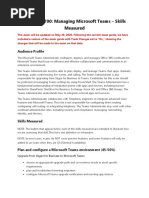 MS-700 Managing Microsoft Teams Study Guide | PDF | Computer Network ...