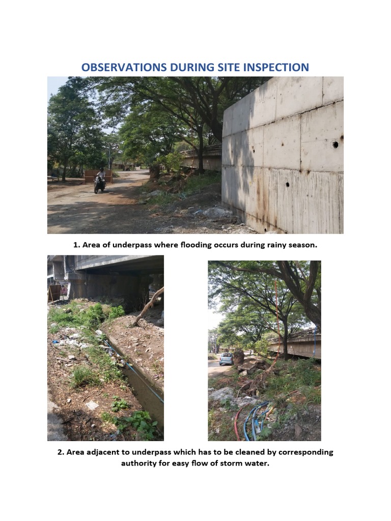 Site Inspection Flooding Observations | PDF