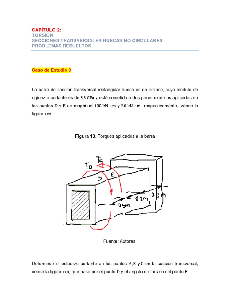 Clase 4, 16 IV 2020, Torsion en Secciones Transversales Huecas No ...