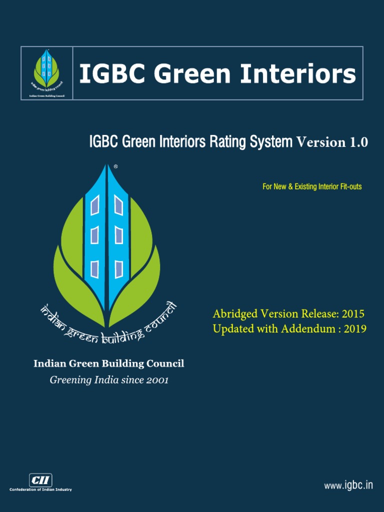 IGBC Green Interiors Ratings System Sep 2019 | PDF | Green Building ...