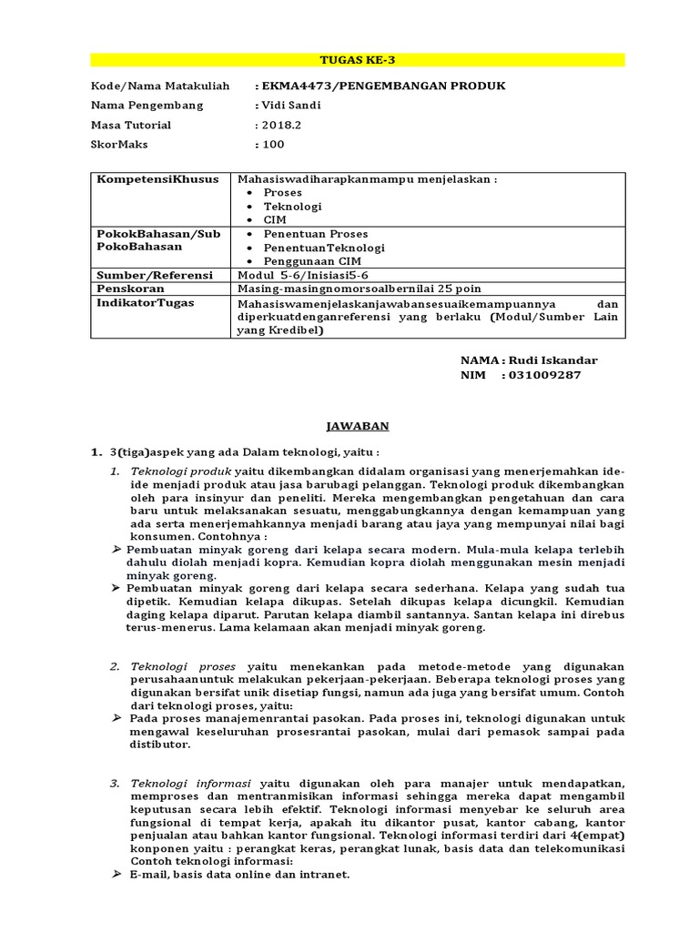 Tugas 3 Ekma4473 | PDF