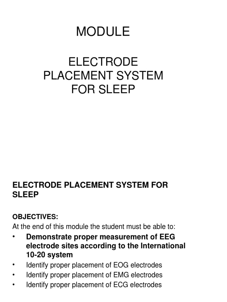 Electrode Placement System For Sleep | PDF | Human Anatomy ...