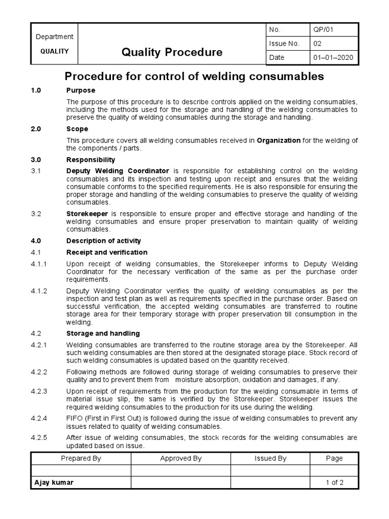 Control of Welding Consumables | PDF | Welding | Construction