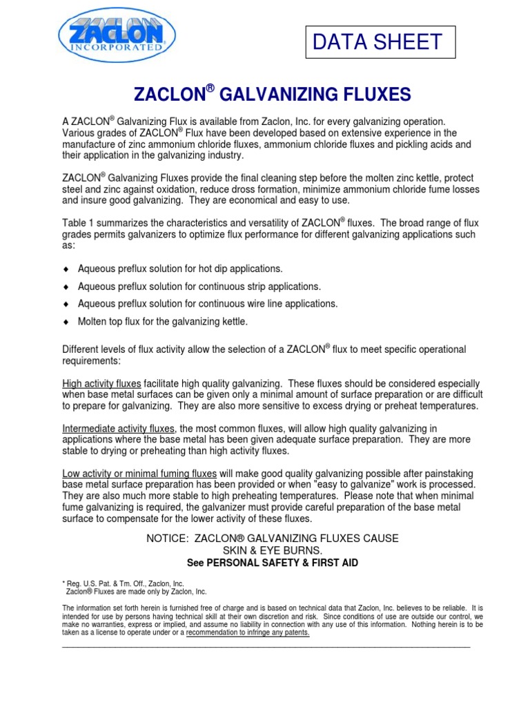 Zaclon Galvanizing Handbook PDF | PDF | Galvanization | Zinc