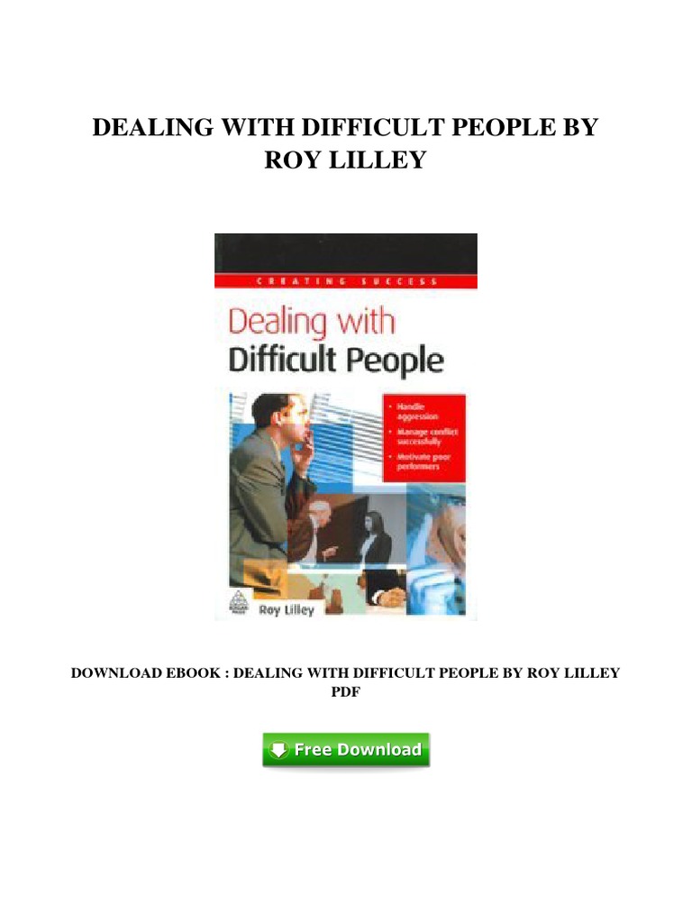 Dealing with Difficult People PDF | PDF | E Books | World Wide Web