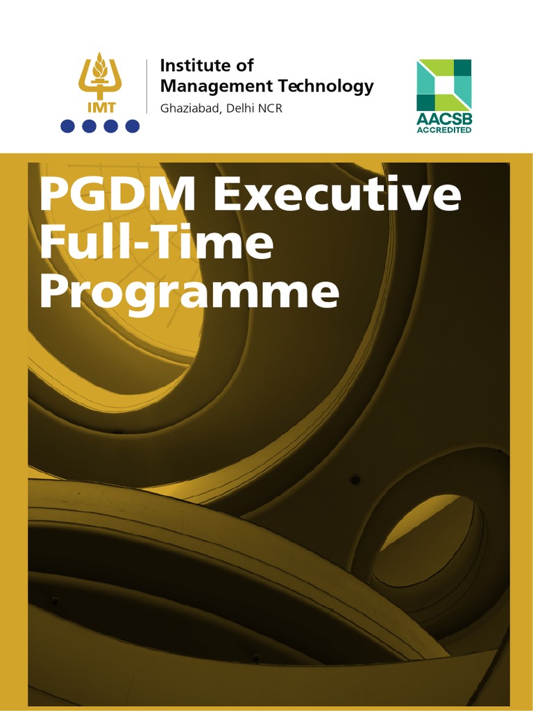 Brochure PGDM Executive 2018-19 | PDF | Master Of Business Administration | Analytics