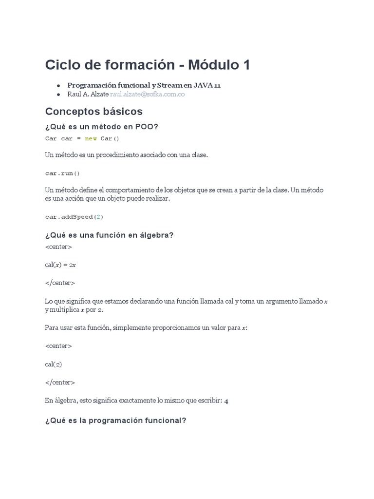 Programación Funcional en Java 11 | PDF | Programacion Funcional | Lenguaje de programación