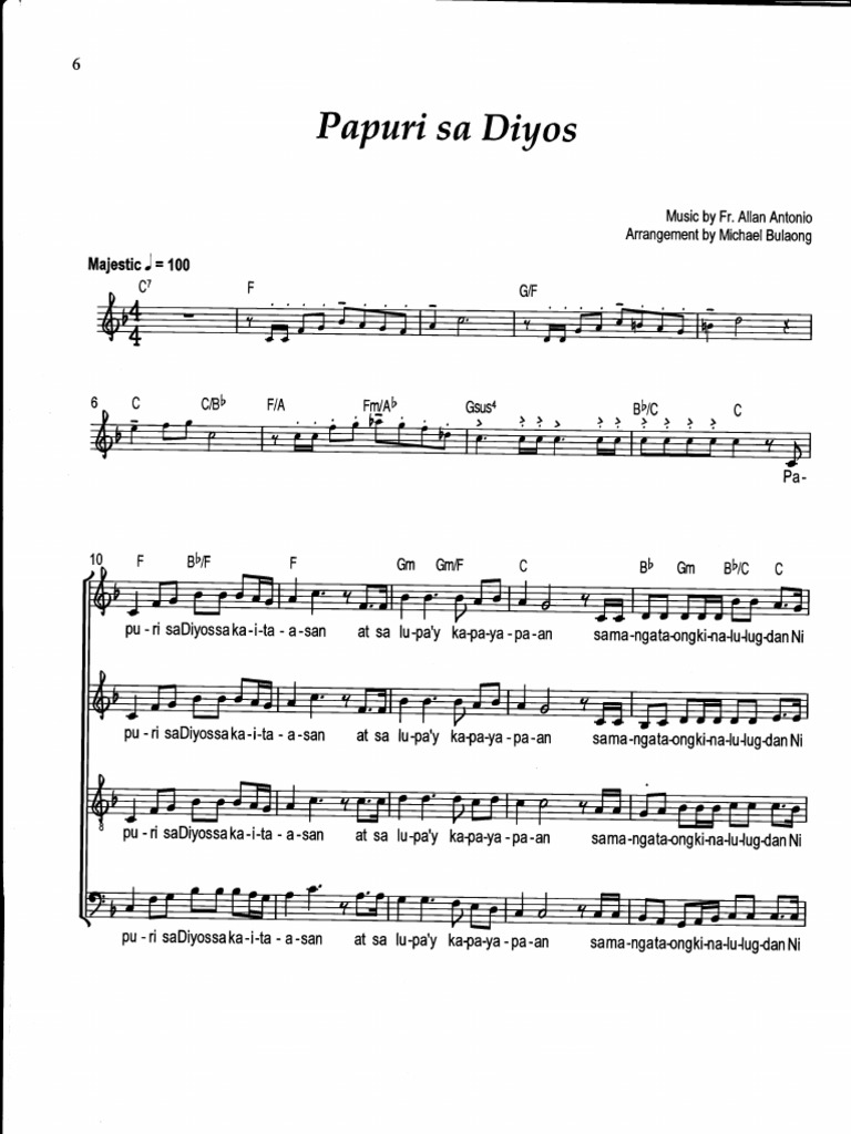 Papuri Sa Diyos - Misa Antonio PDF | PDF