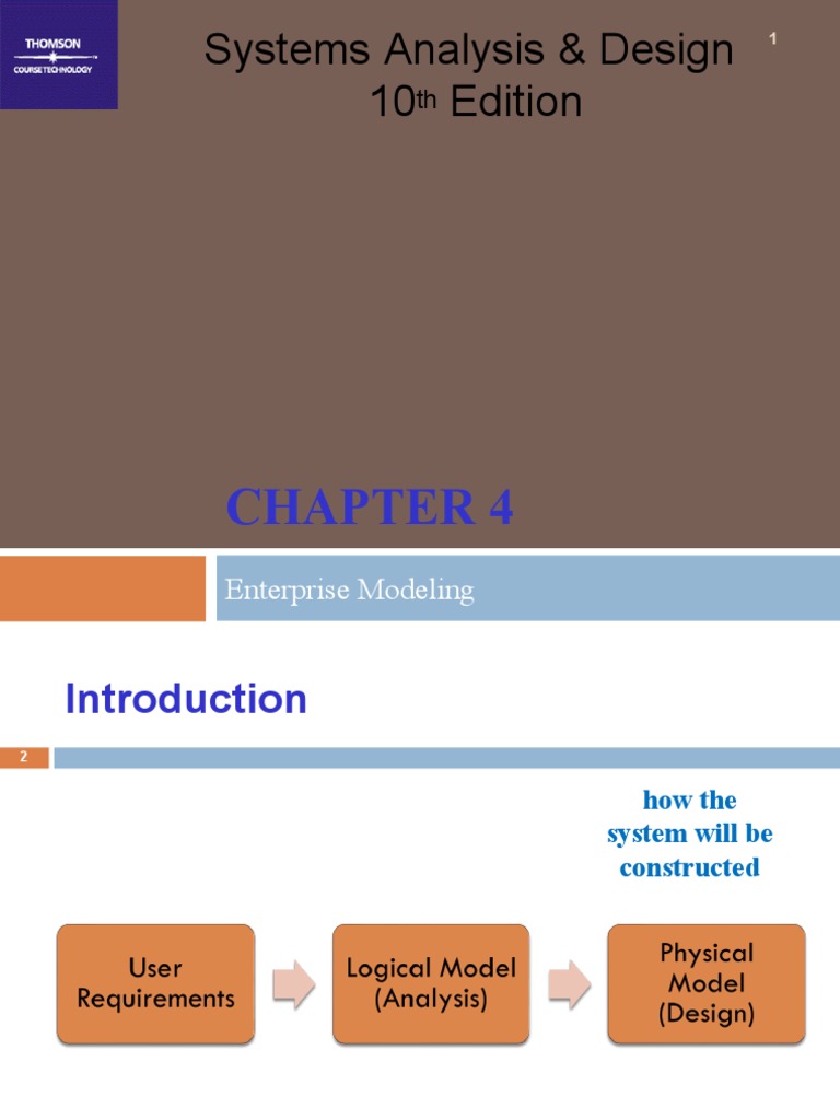 Systems Analysis & Design 10 Edition: Enterprise Modeling | PDF | Data ...