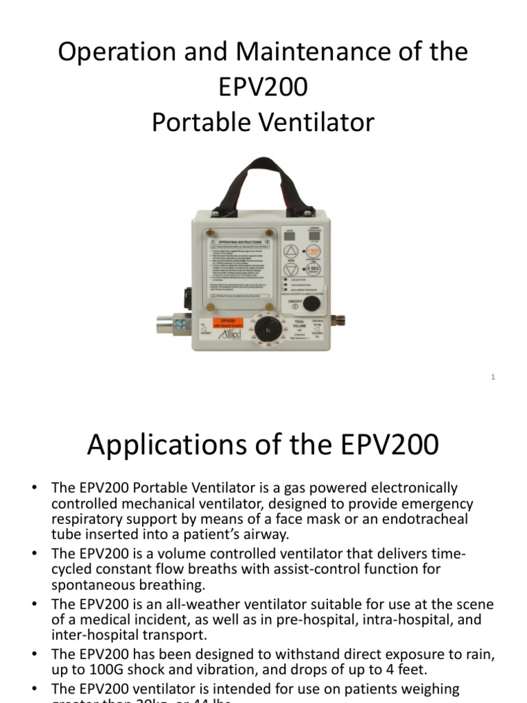 EPV 200 Ventilator | PDF | Respiration | Breathing